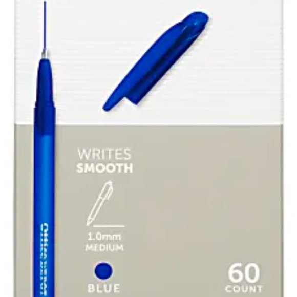 Office Depot | Office | Ballpoint Stick Pens Medium Point Mm Blue ...